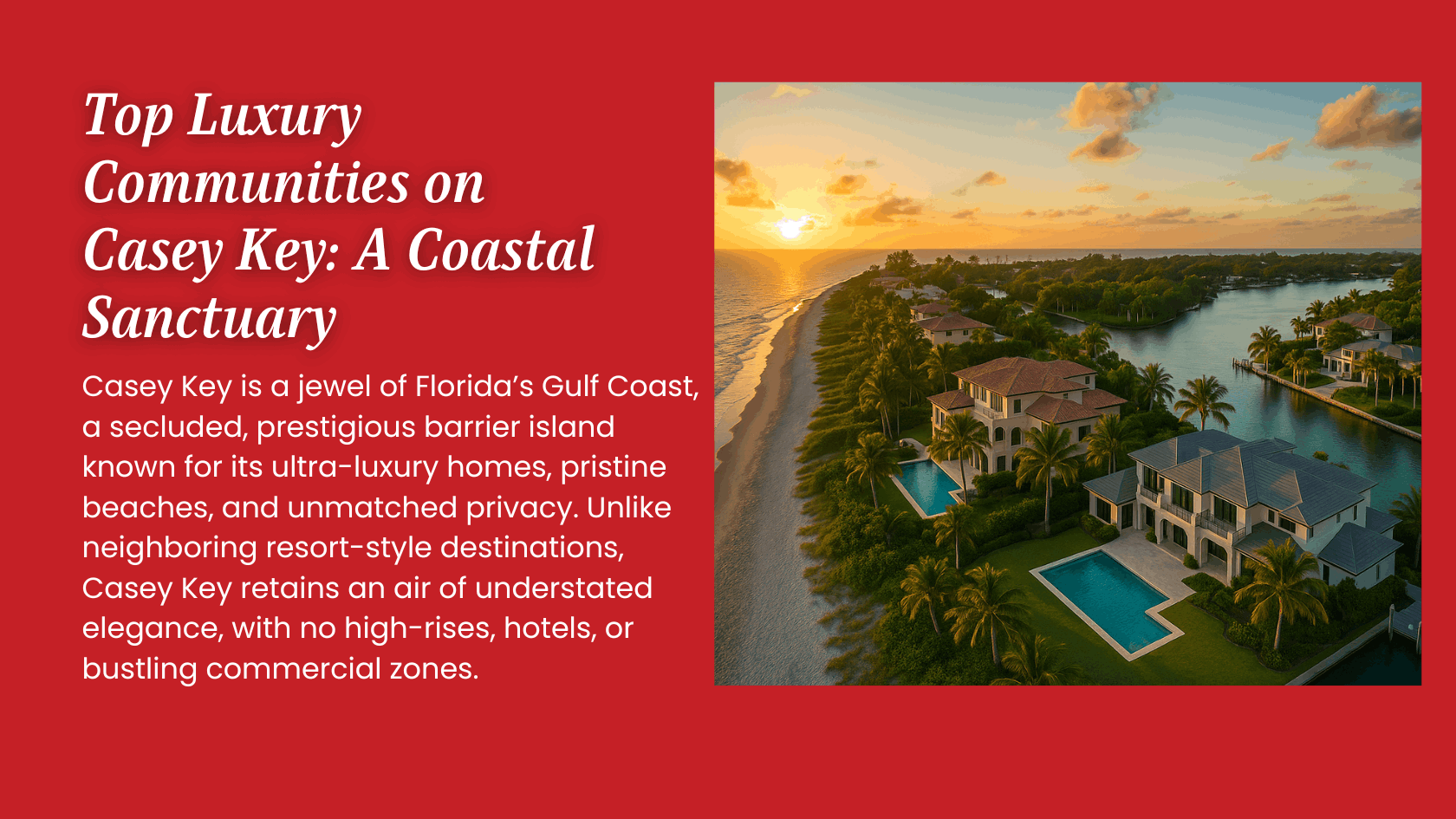 Top Luxury Communities in Casey Key | Exclusive Waterfront Estates