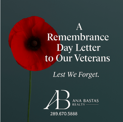 A Remembrance Day Letter to Our Veterans - Ana Bastas - Ana Bastas ...