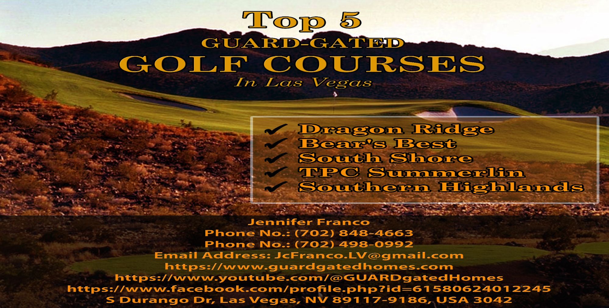 Top 5 Guard-Gated Golf Courses in Las Vegas - Jennifer Franco - Gu...